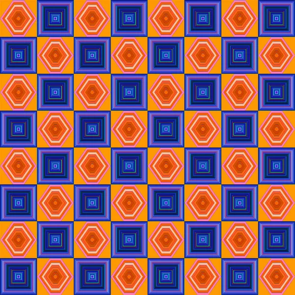 Blue and orange pattern - Stock Image - Everypixel