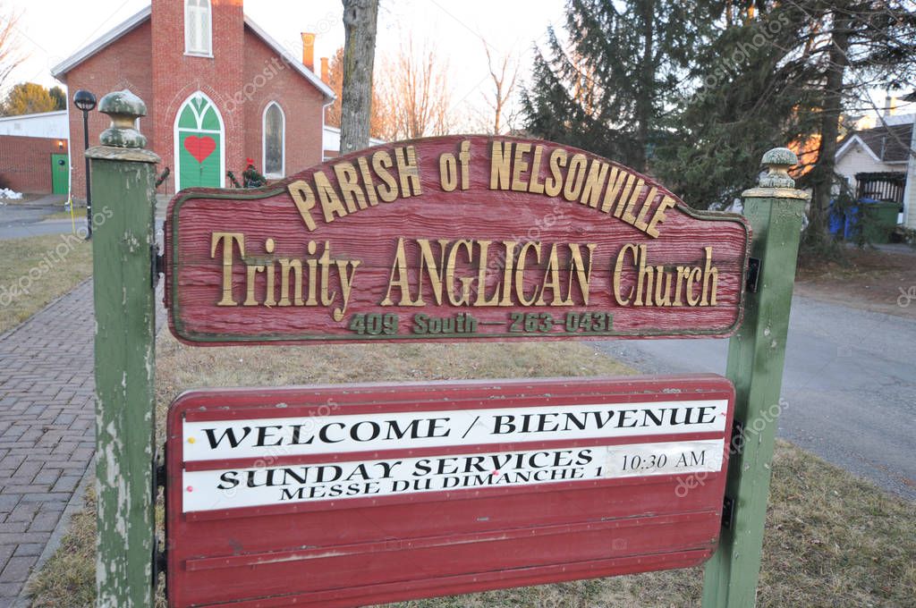 COWANSVILLE QUEBEC CANADA - 11 02 2012; Iglesia anglicana de la Trinidad la historia de las dos ...