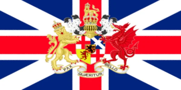La bandera nacional del Imperio Unido de Gran Bretaña. Combinando el St ...