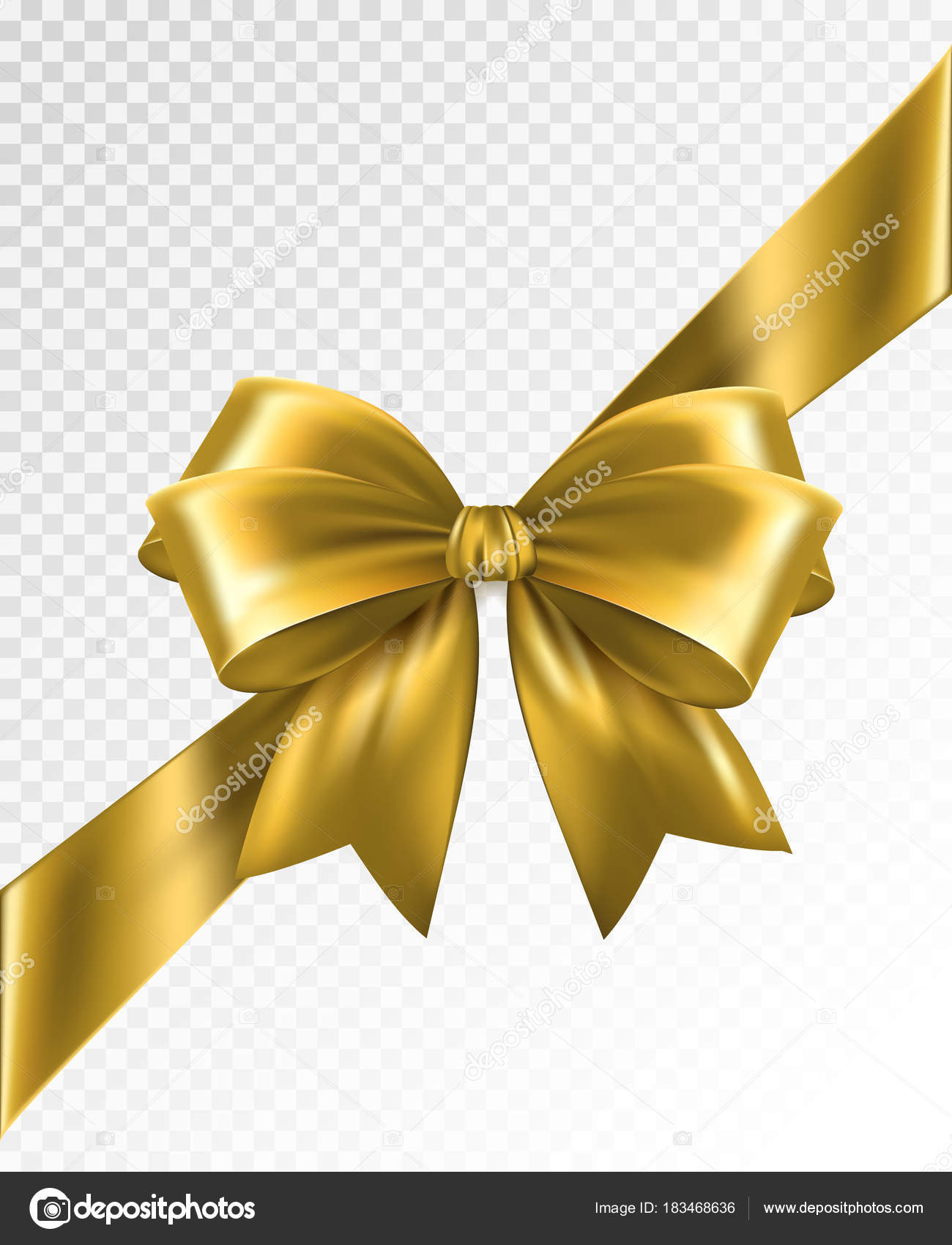 Gold Ribbon Bow Vector