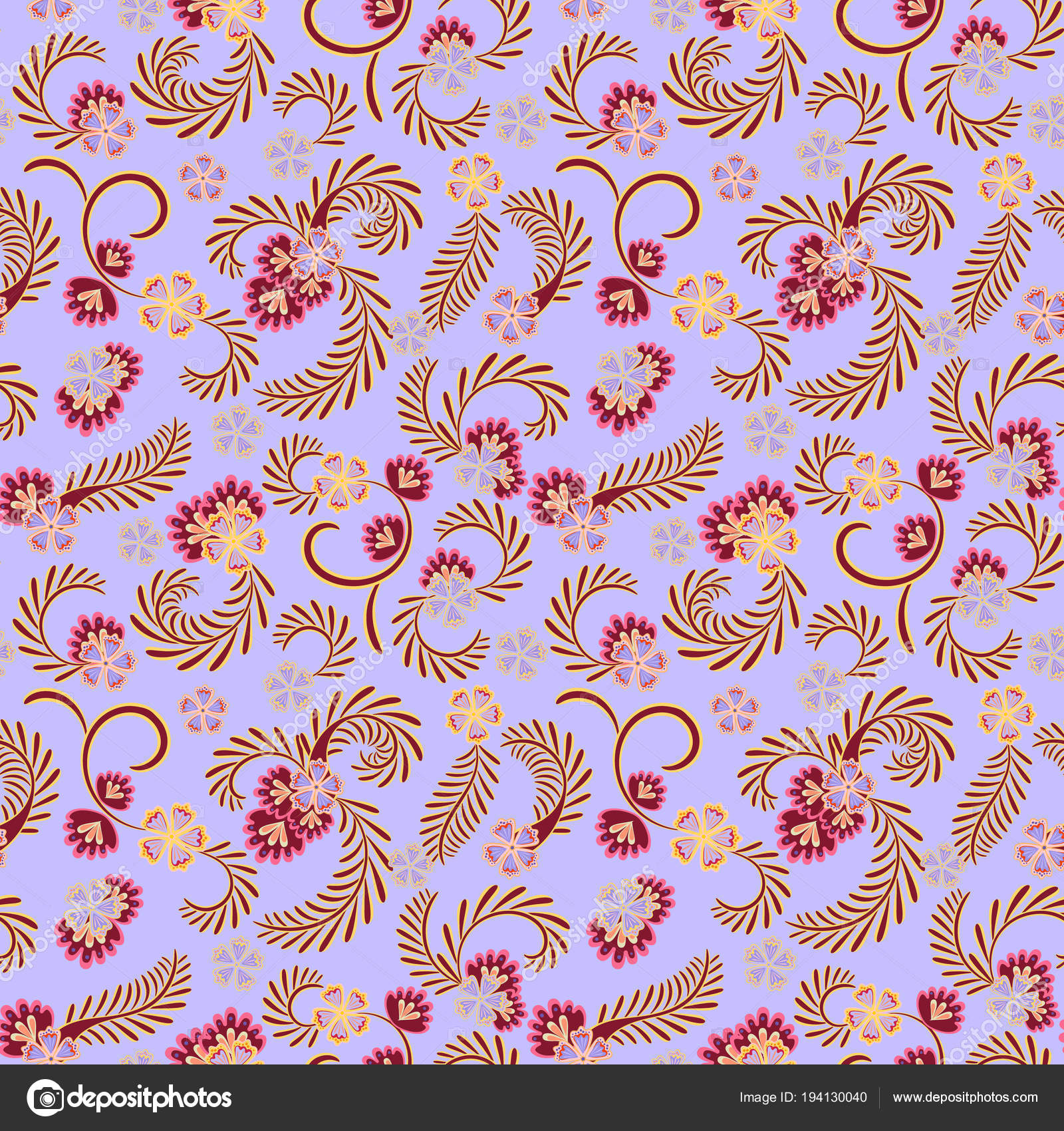 A simple floral pattern, convenient for editing and repainting ...