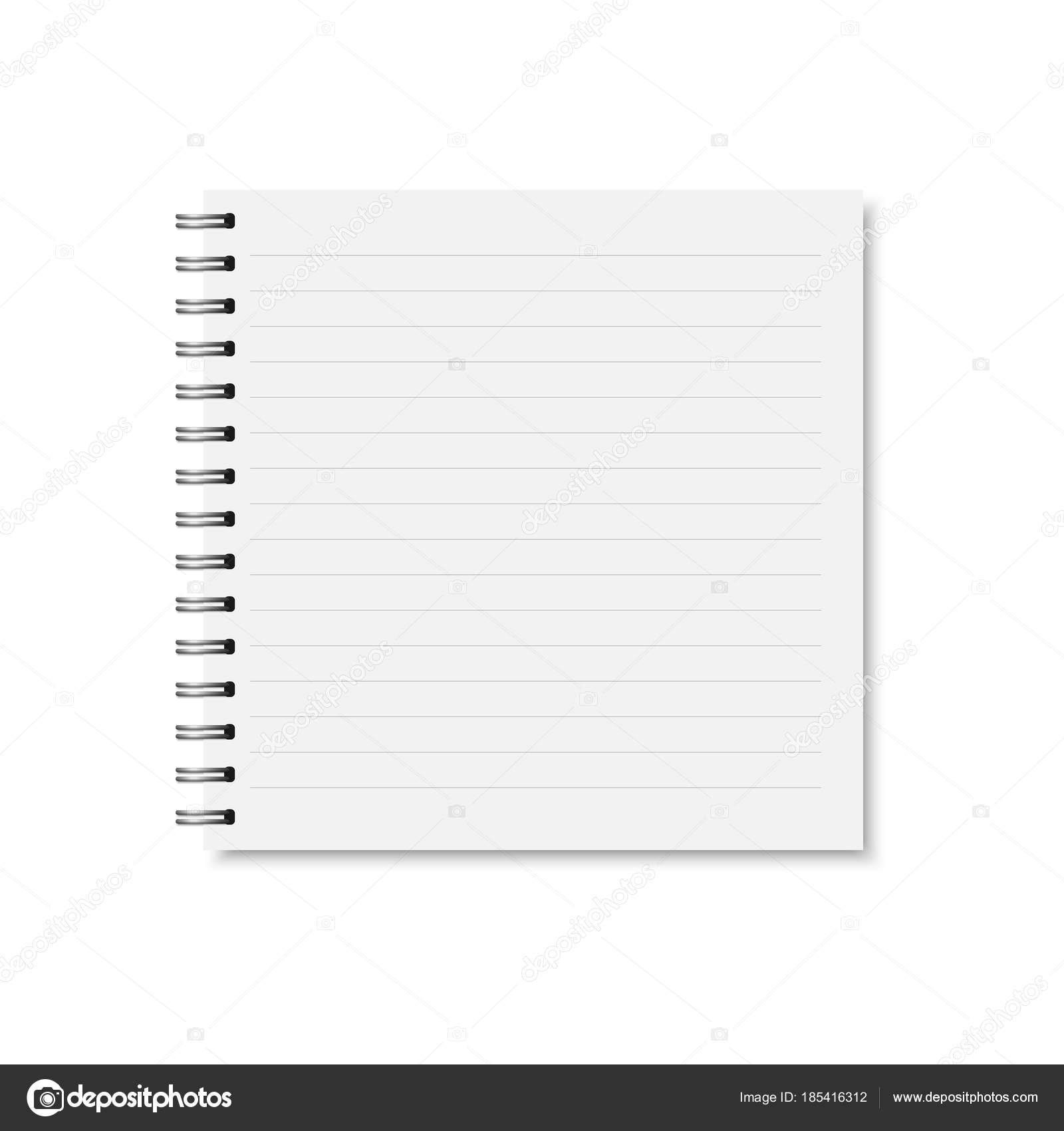Vector white realistic closed notebook cover. ⬇ Vector Image by ...