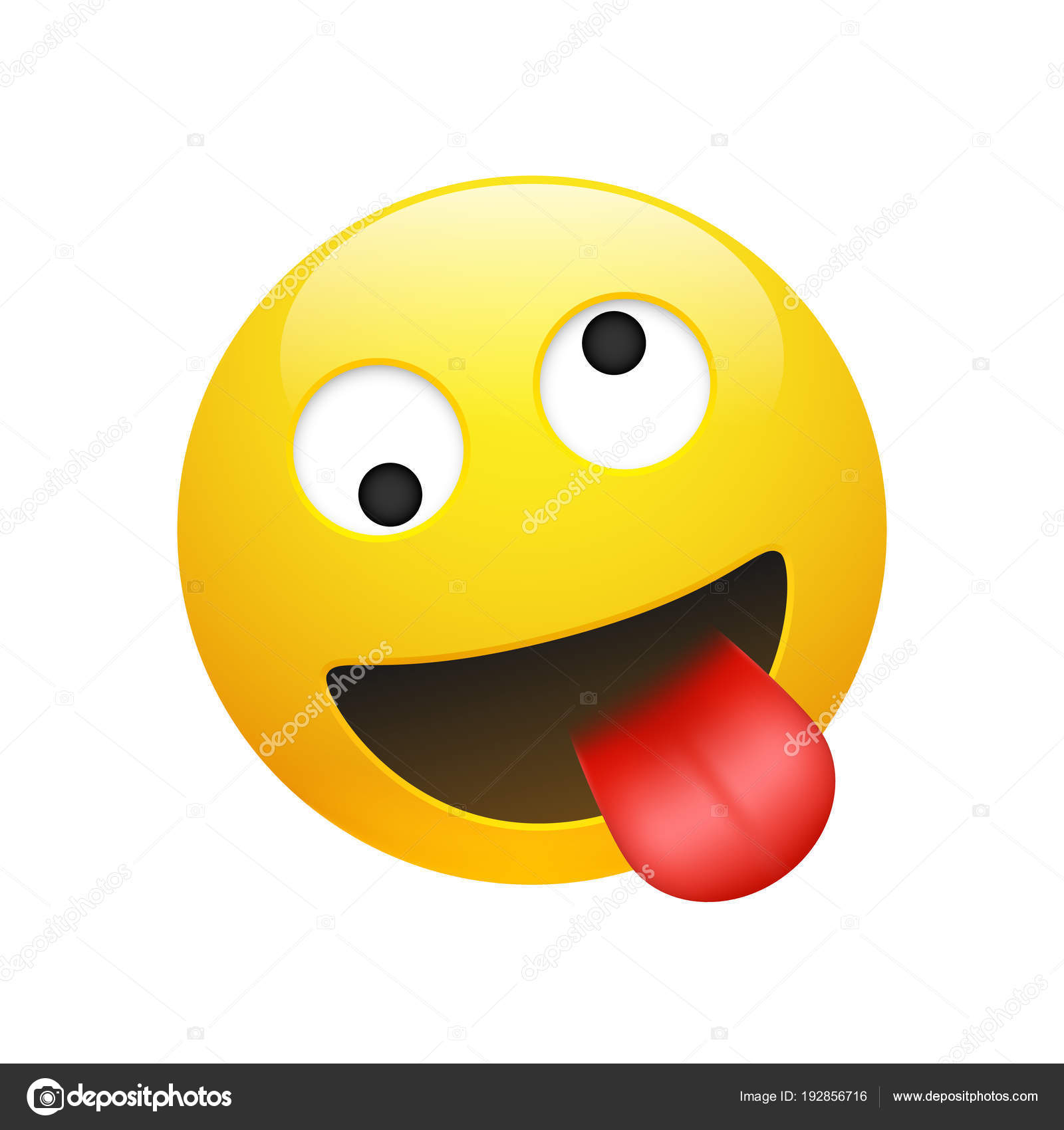 Vector Emoji yellow smiley crazy face Stock Vector by ©kolotuschenko ...