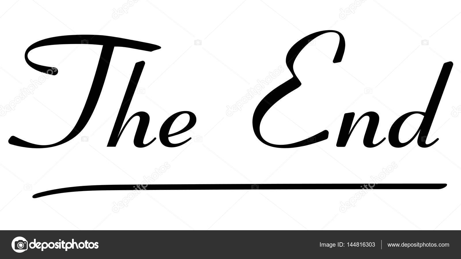 The End Tag lettering Calligraphy inscription Stock Photo by ©koksikoks ...