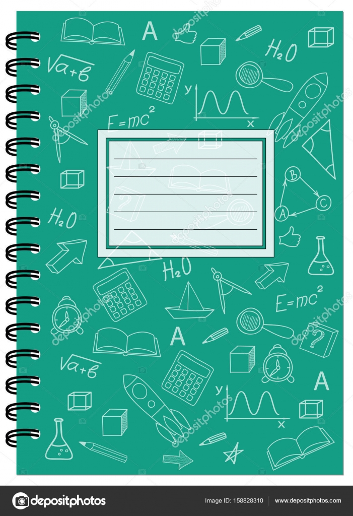 A5 cover design school notebook with spiral Stock Vector Image by ...