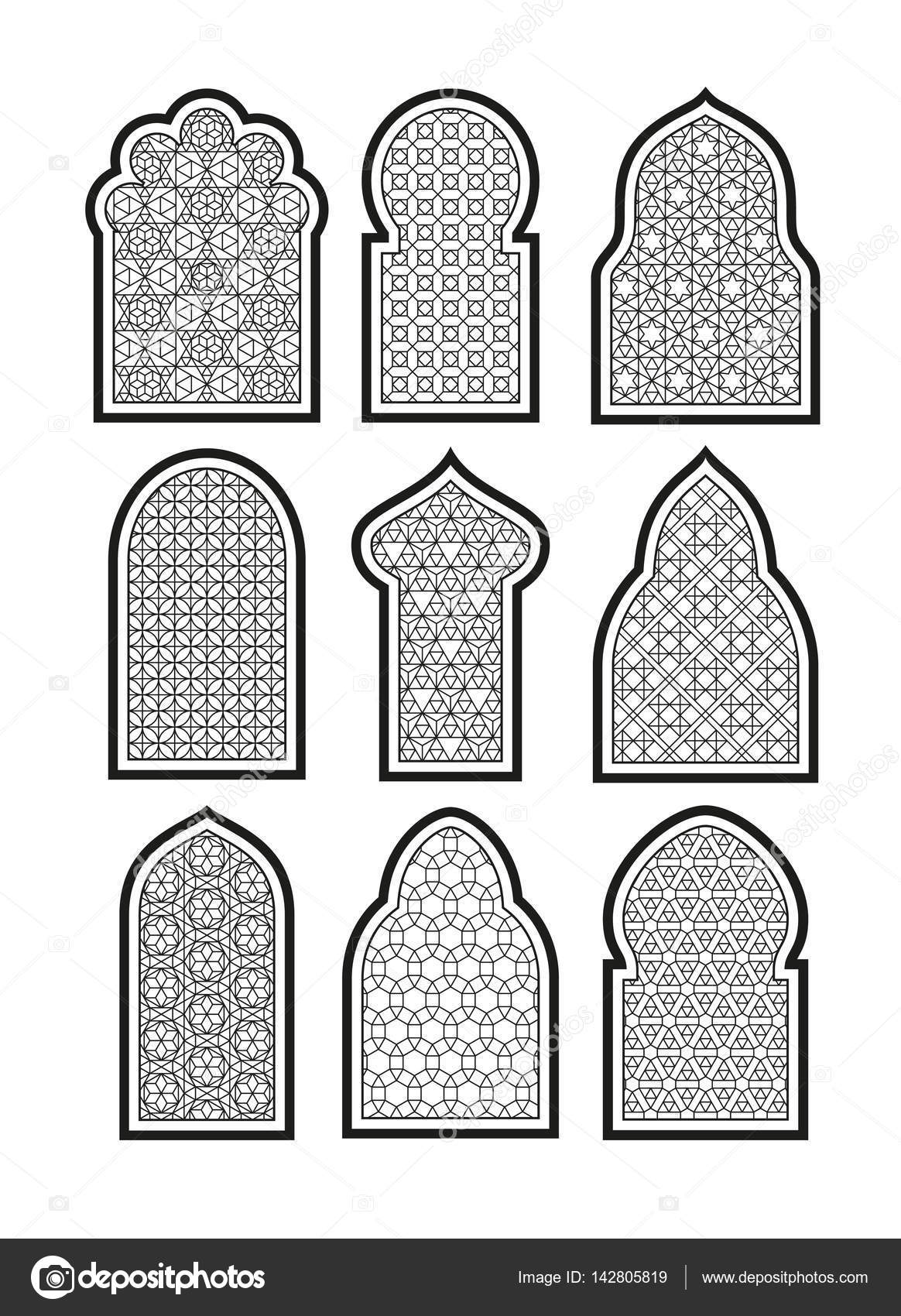 Islamic Architecture Arches Vector
