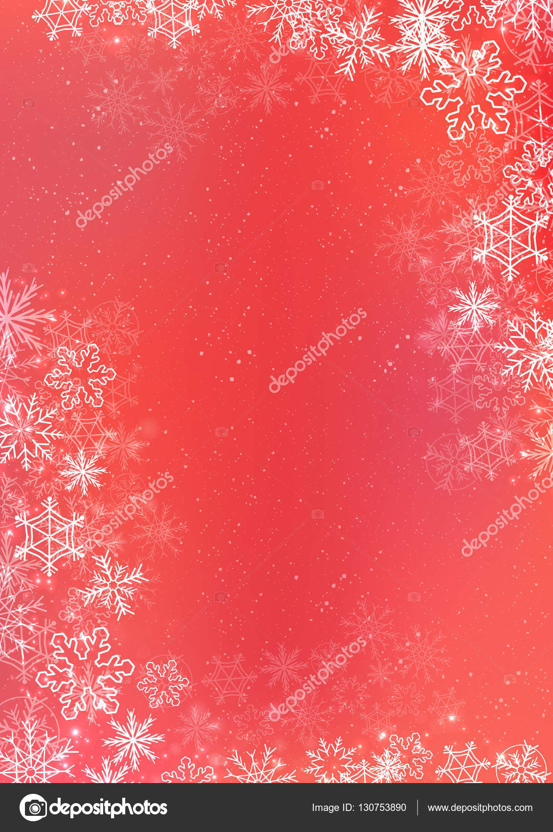 Red winter paper background with snowflake border Stock Vector Image by ...