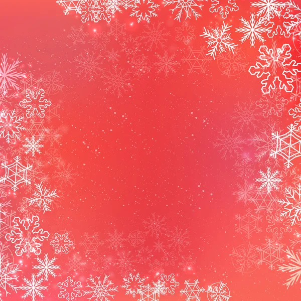 Red winter paper background with snowflake border Stock Vector Image by ...