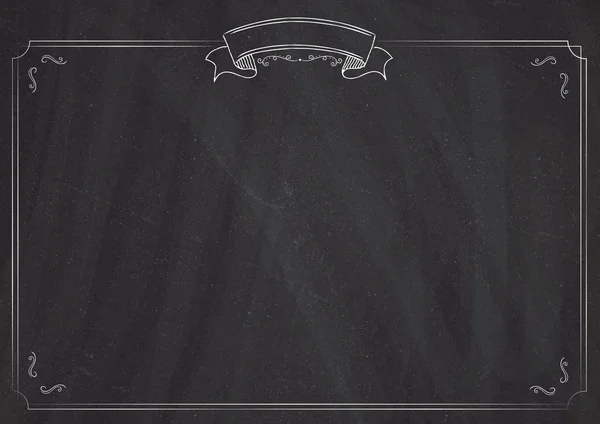 Retro Menu Blank Black Blackboard Textured Background Classic ...