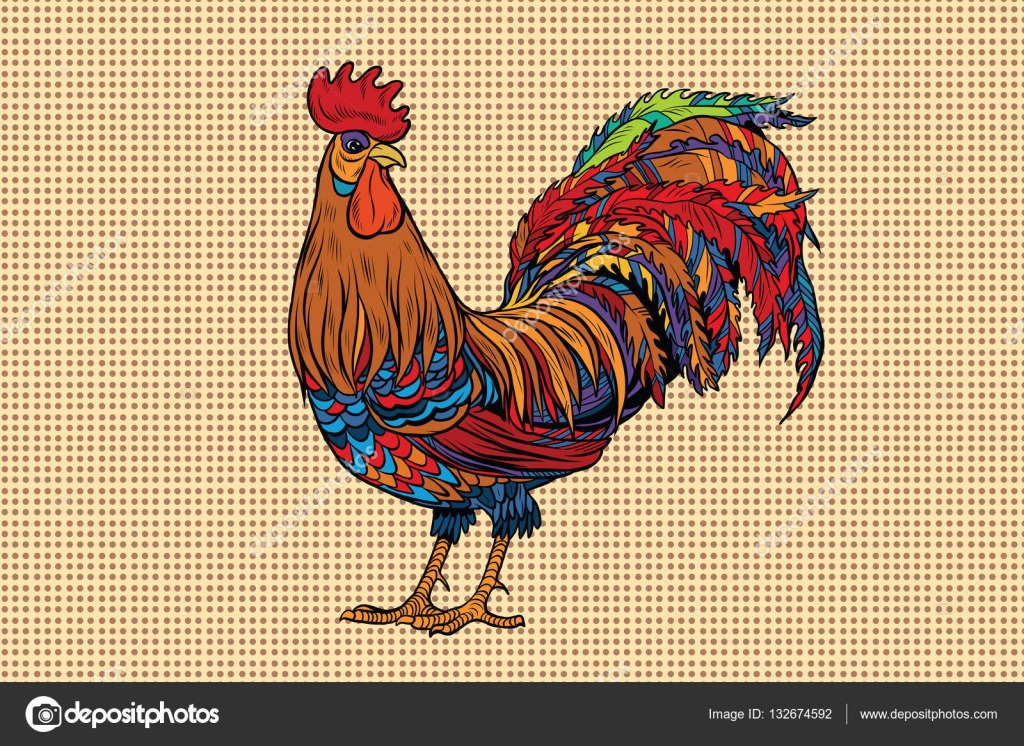 Gallic rooster farm bird, 2017 symbol Stock Vector by ©rogistok 132674592