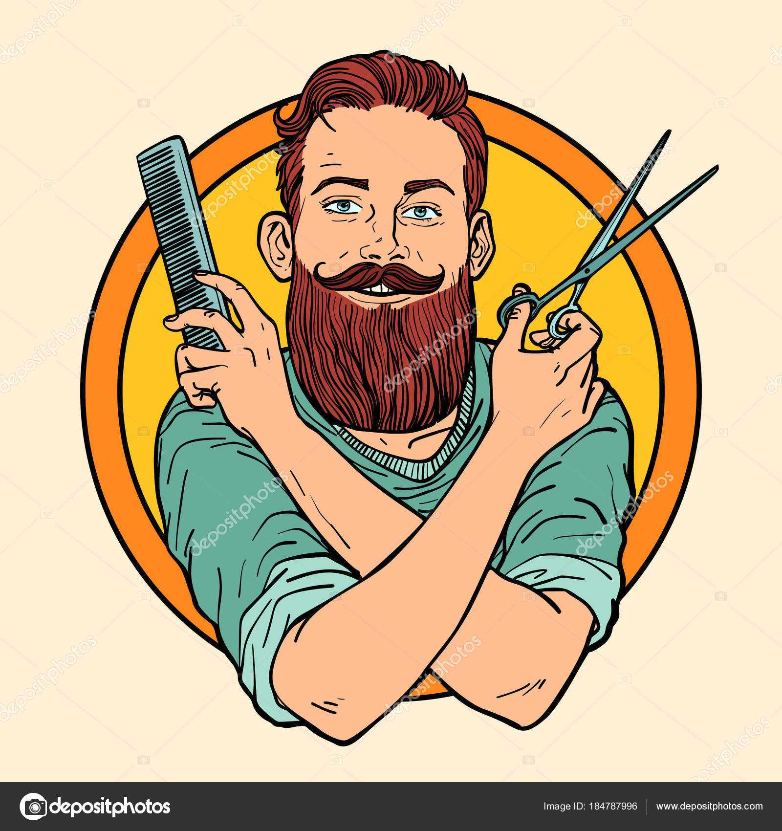 Cartoon Haircut Scissors