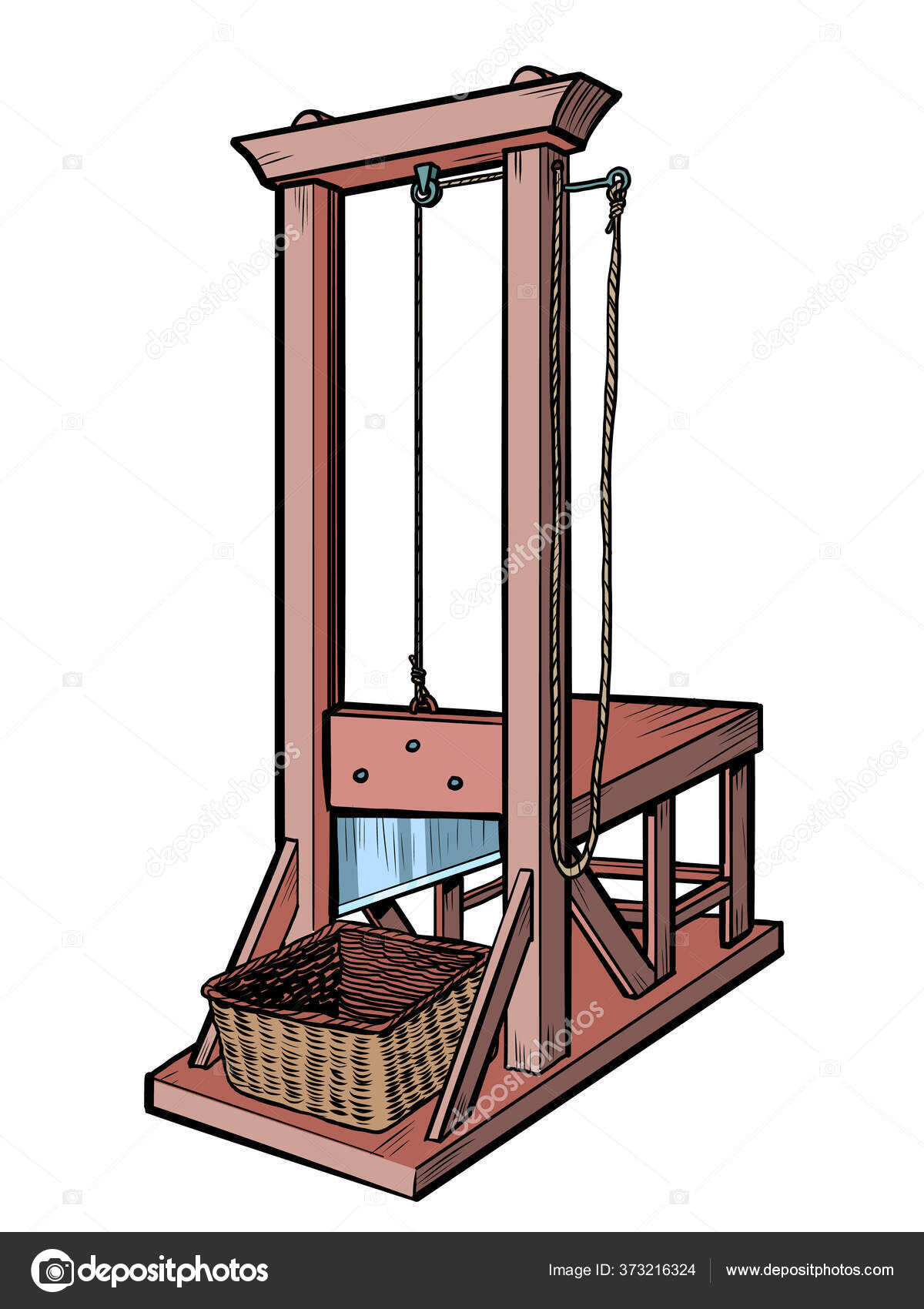 Guillotine. An execution weapon from the French revolution Stock Vector ...