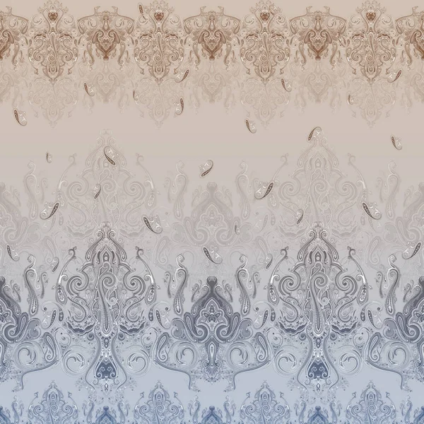 Classic Seamless Ornamental Paisley Pattern Textile Design Fabrics ...