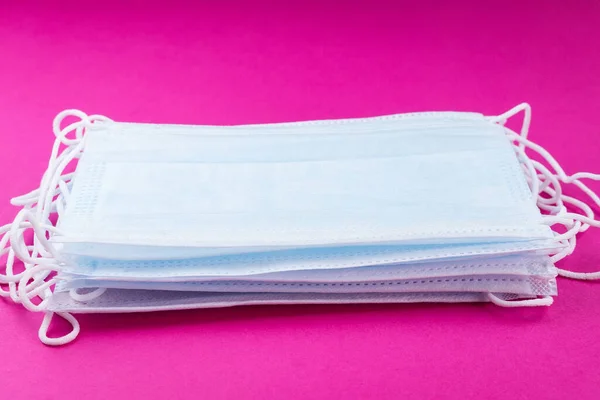 White medical mask isolated. Face mask protection against pollution ...