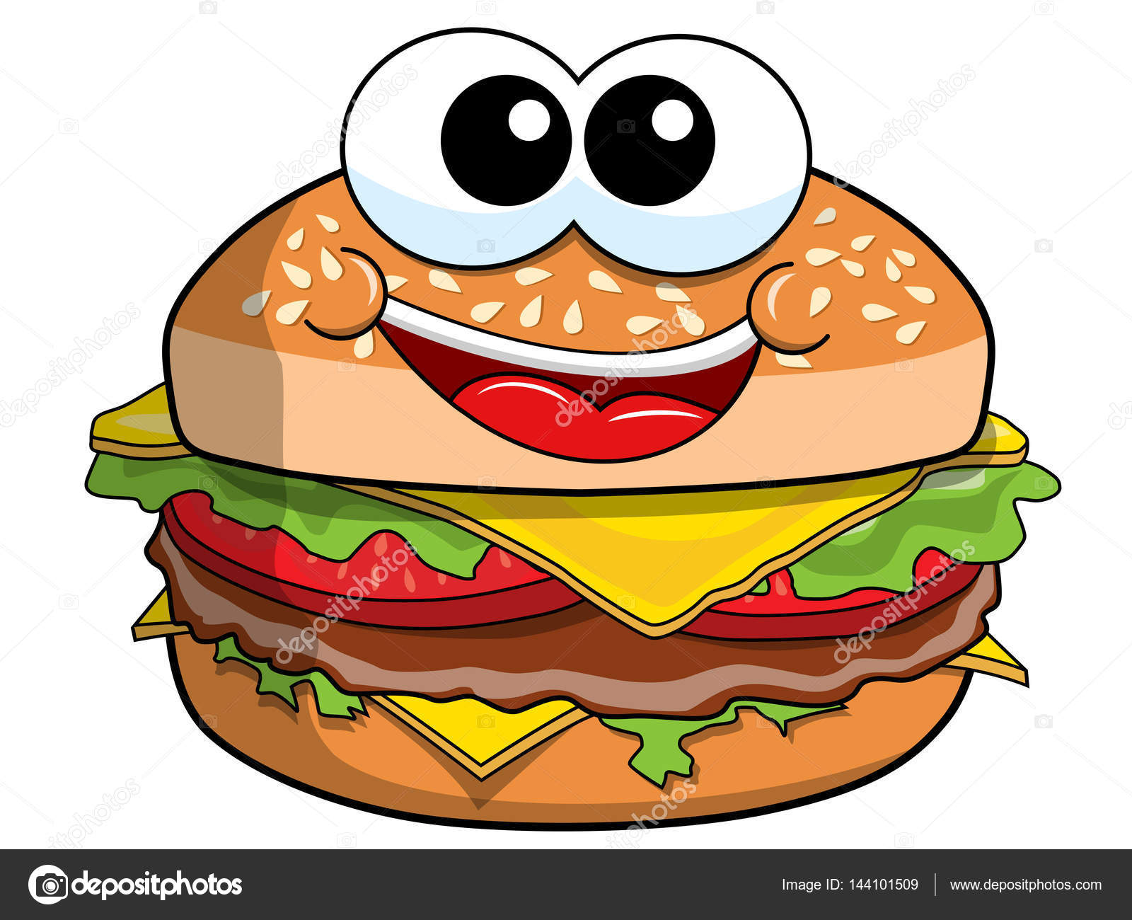 Personaje feliz hamburguesa de dibujos animados aislado — Vector de ️ ... Personaje feliz hamburguesa de dibujos animados aislado — Vector de ️ ...