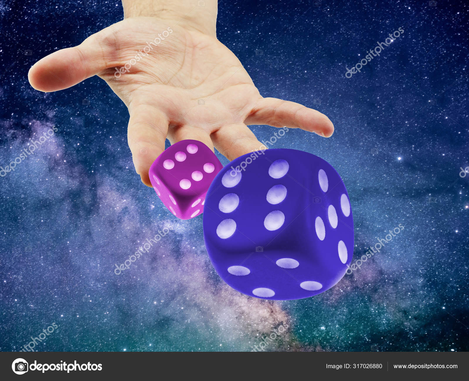 Hand Throwing Dice