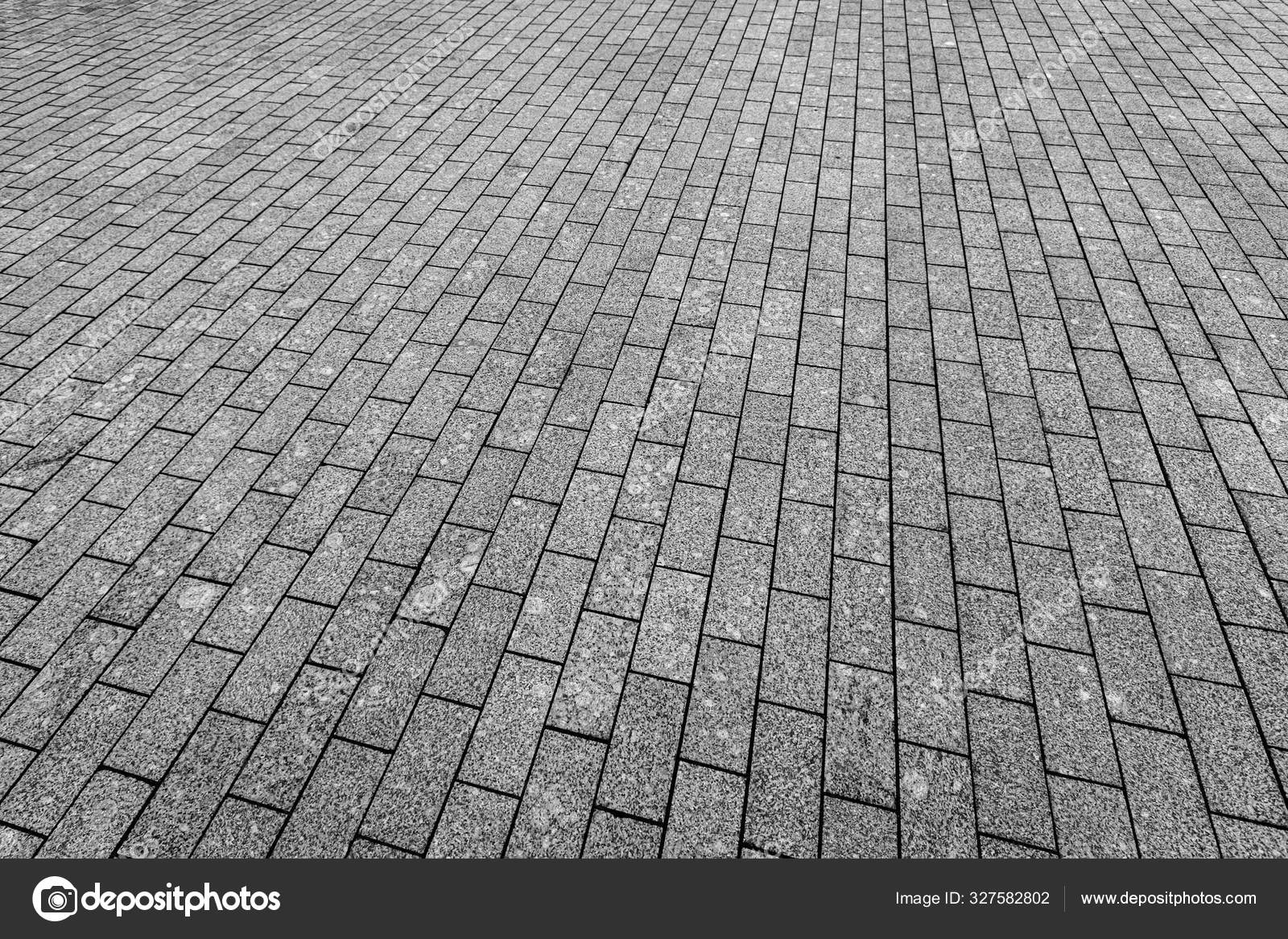 Top view on paving stone road. Old pavement of granite texture. — Stock ...