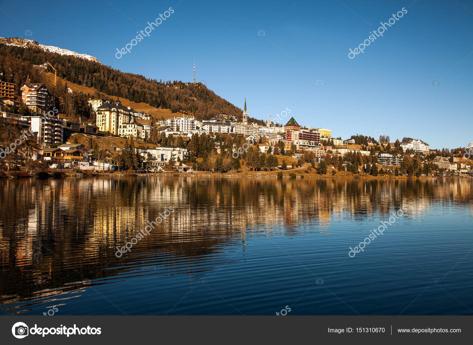 Amazing mountain scenery from St. Moritz, Switzerland — Stock Photo ...