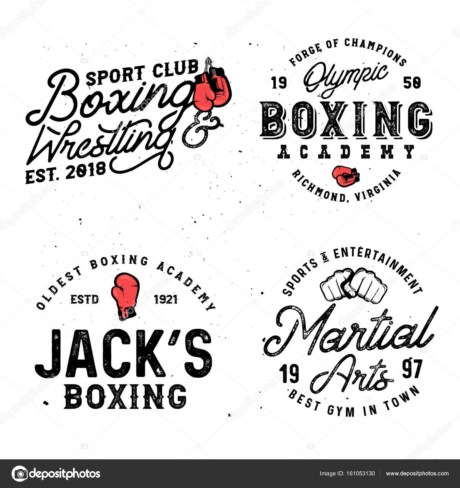 Old Boxing Gym Logos Boxing Club Brand Logo Design By Shakhboz On
