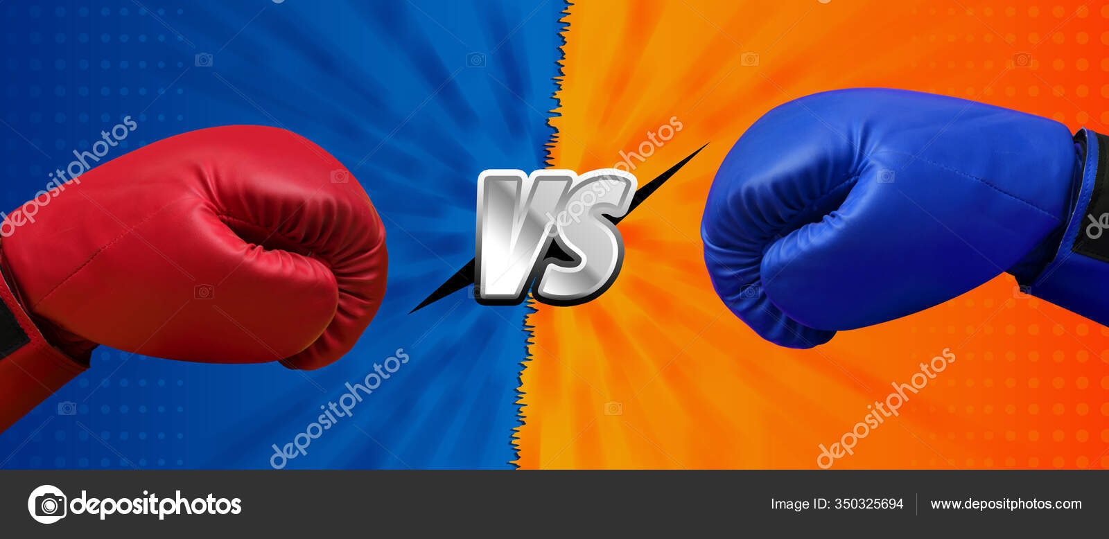 Versus vs letters fight backgrounds with boxing gloves and copy space ...