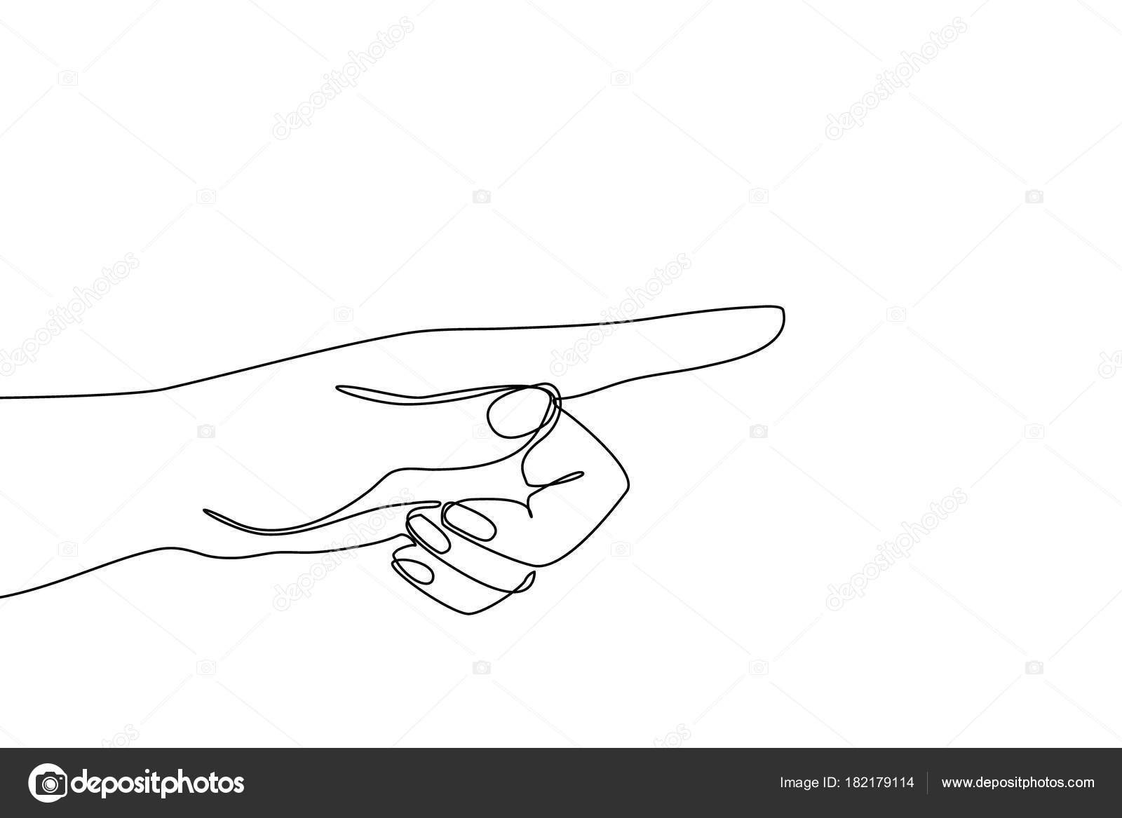 Gestures language. Continuous line drawing. Stock Vector Image by ...