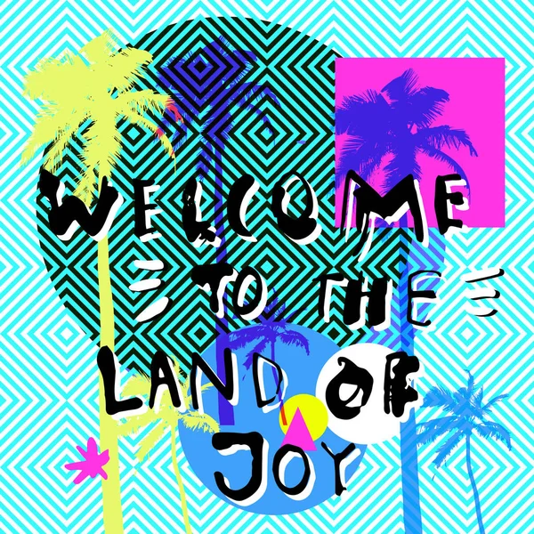 Welcome To The Land Of Joy Stock Vector Image by ©babayuka #112509948