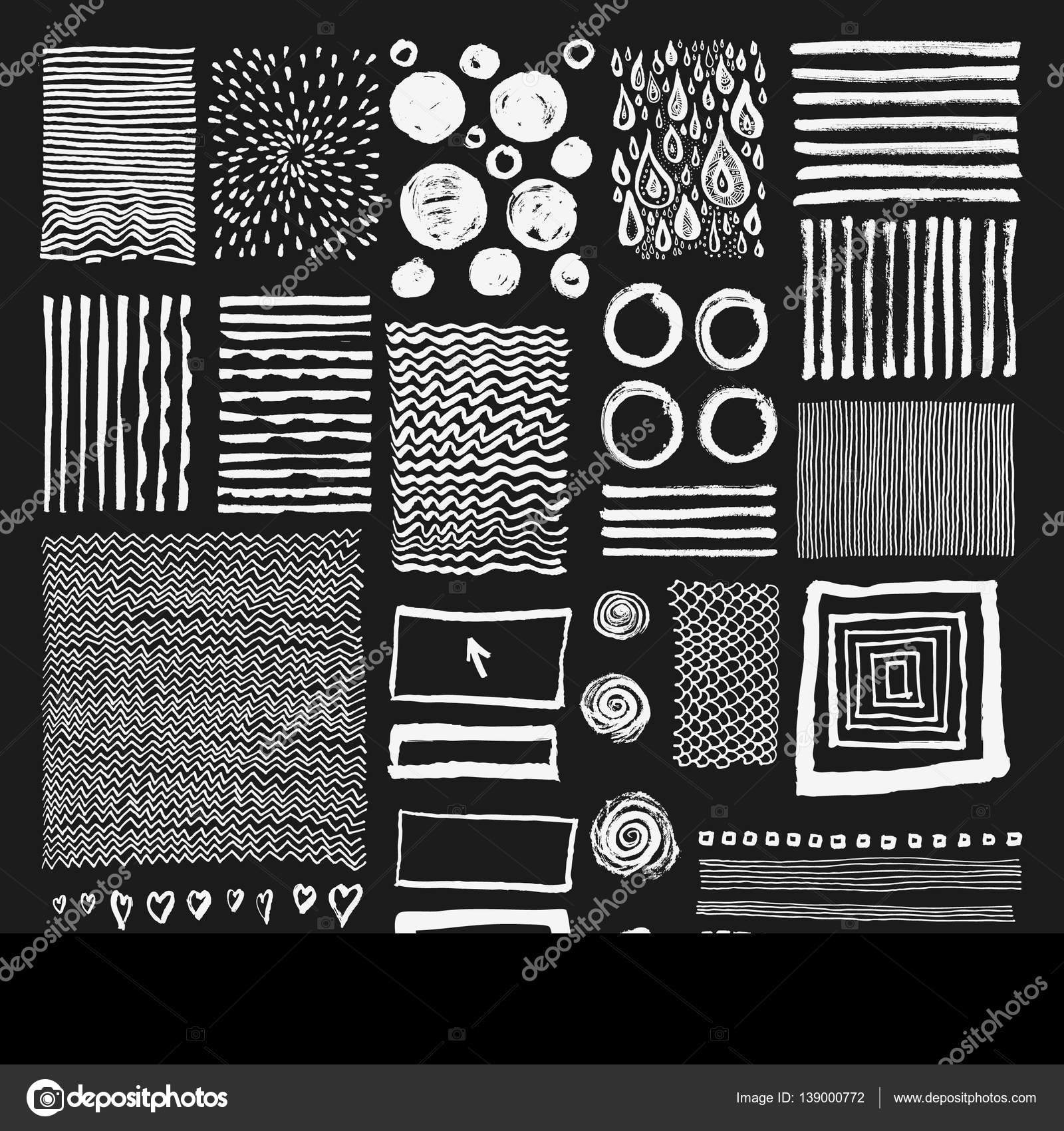 Texturas dibujadas a mano grumosas Vector de stock #139000772 de ©babayuka