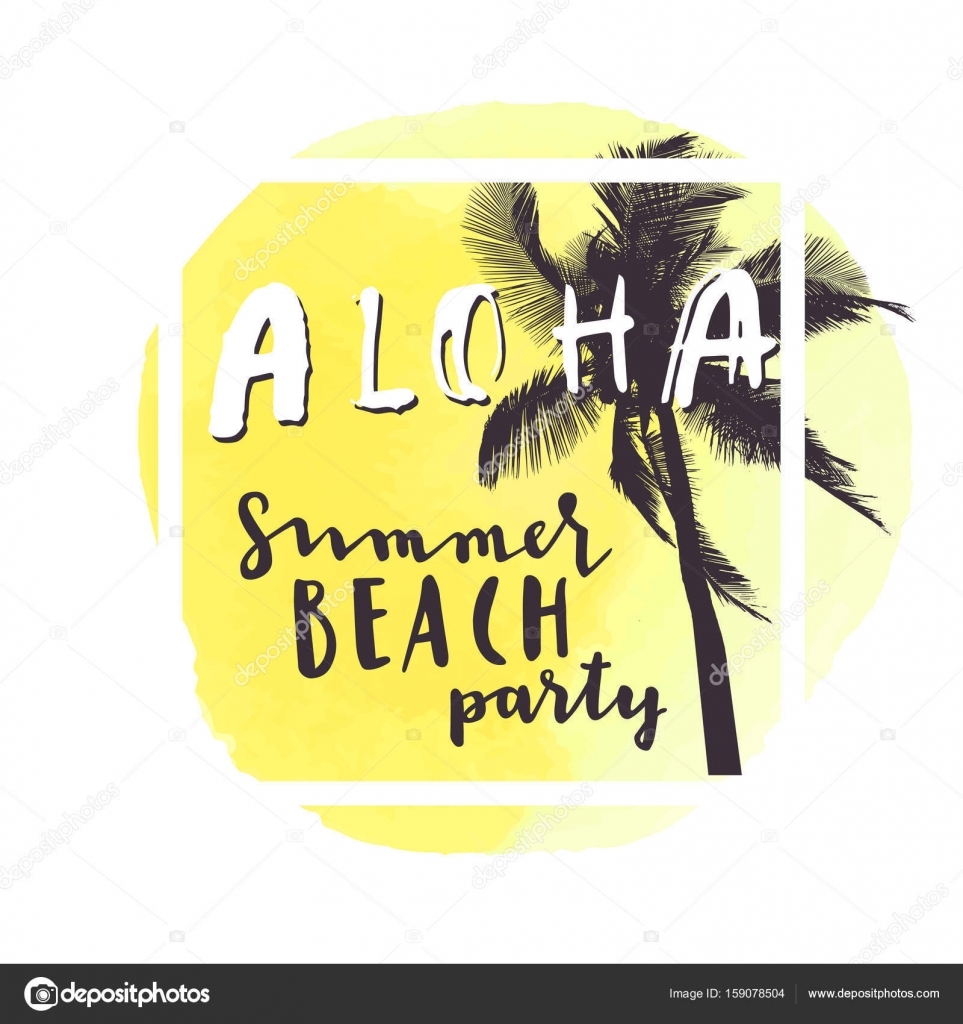 Aloha Summer Beach Party. Stock Vector Image by ©babayuka #159078504