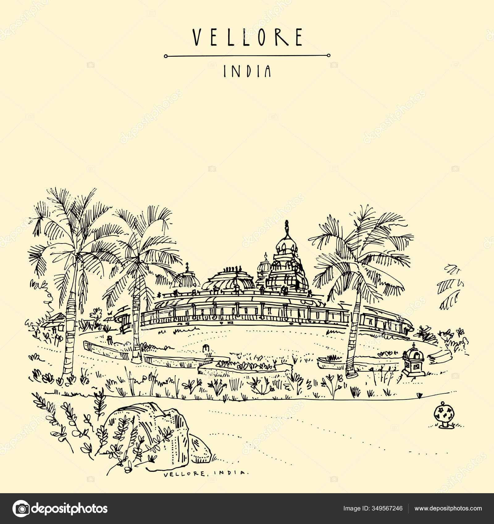 Vellore Tamil Nadu South India Hindu Sri Lakshmi Narayani Temple Stock ...