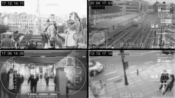 People - Security Camera - Surveillance - Time lapse - grey — Stock ...