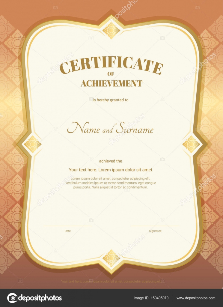 Bronze Certificate Template