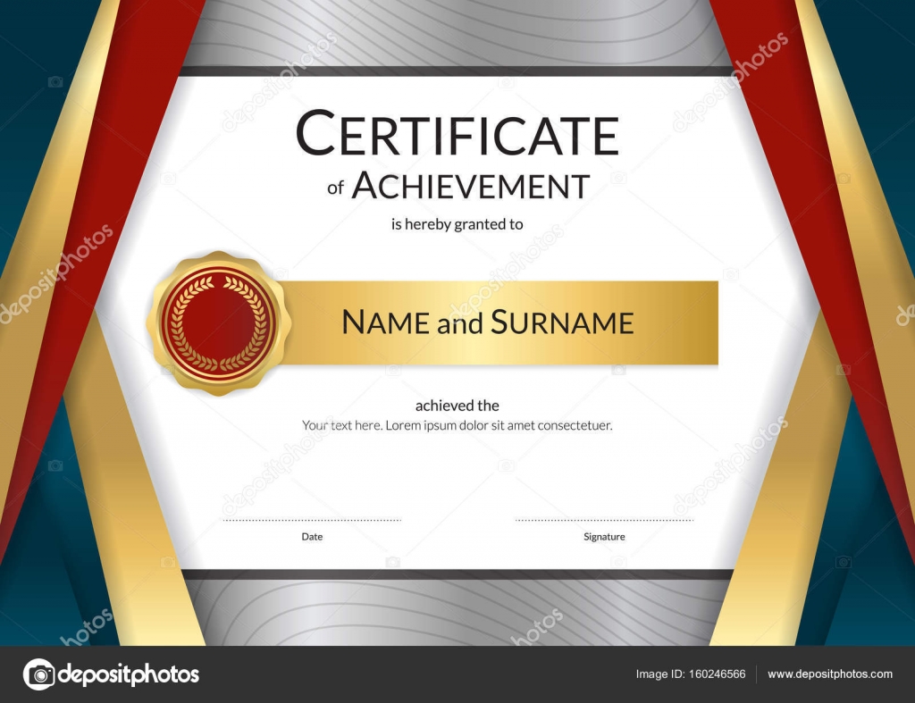 Luxury certificate template with elegant border frame, Diploma d ⬇ Vector Image by © beinluck ...
