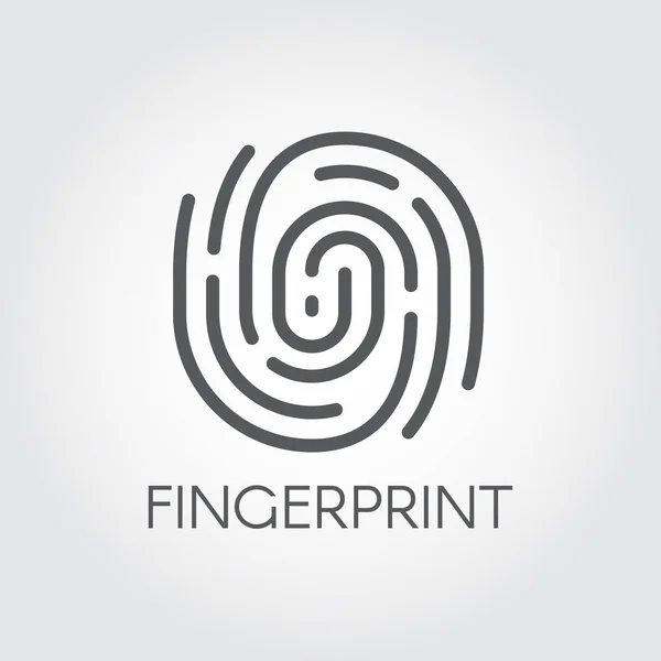 Fingerprint authentication and registration linear icon. Imprint of ...