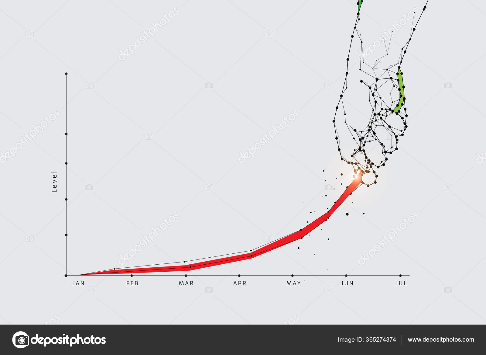 Particles Geometric Art Pull Graph Abstract Vector Illustration Graphic ...