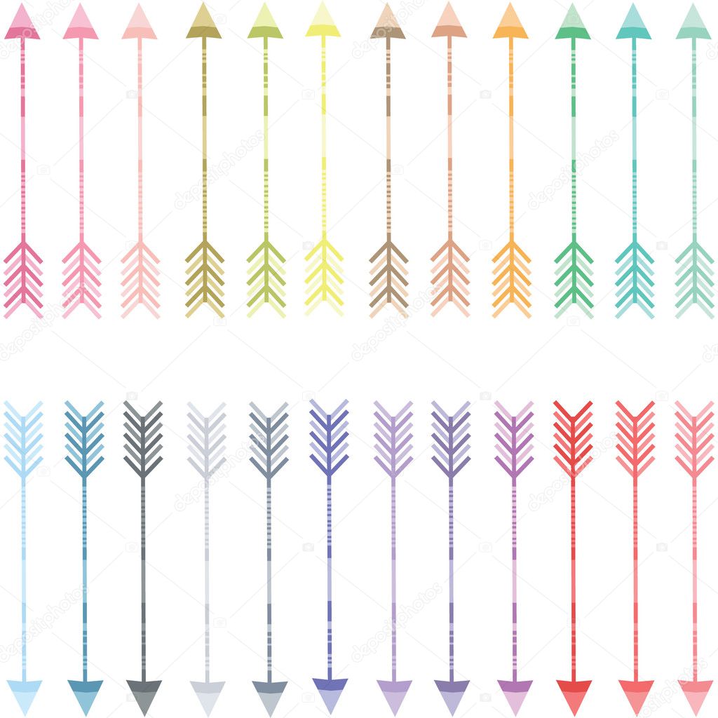 Colorful Arrow Set — Stock Vector © Alexazz 127276186