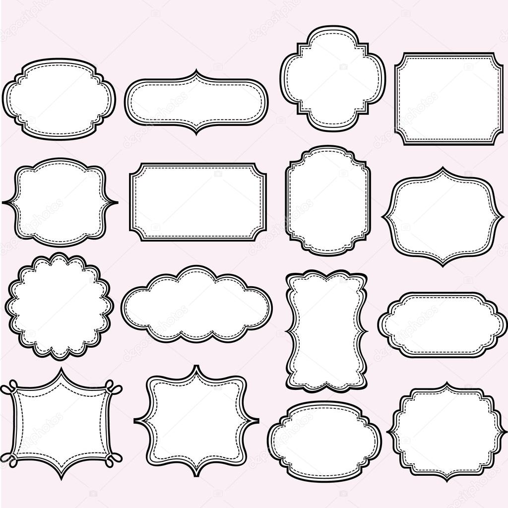 Set de marcos de etiquetas . Stock Vector by ©Alexazz 128782430