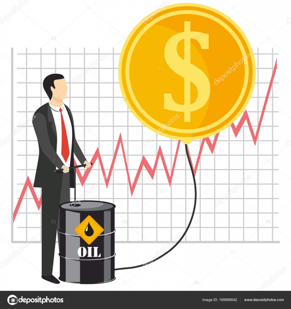 Rise of oil prices concept vector illustration Stock Vector by ...