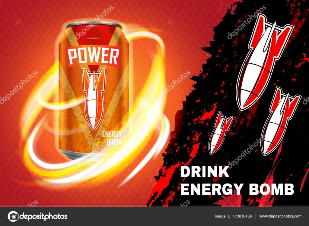 Bomb energy drink ad vector illustration Stock Vector by ©SiberianArt ...