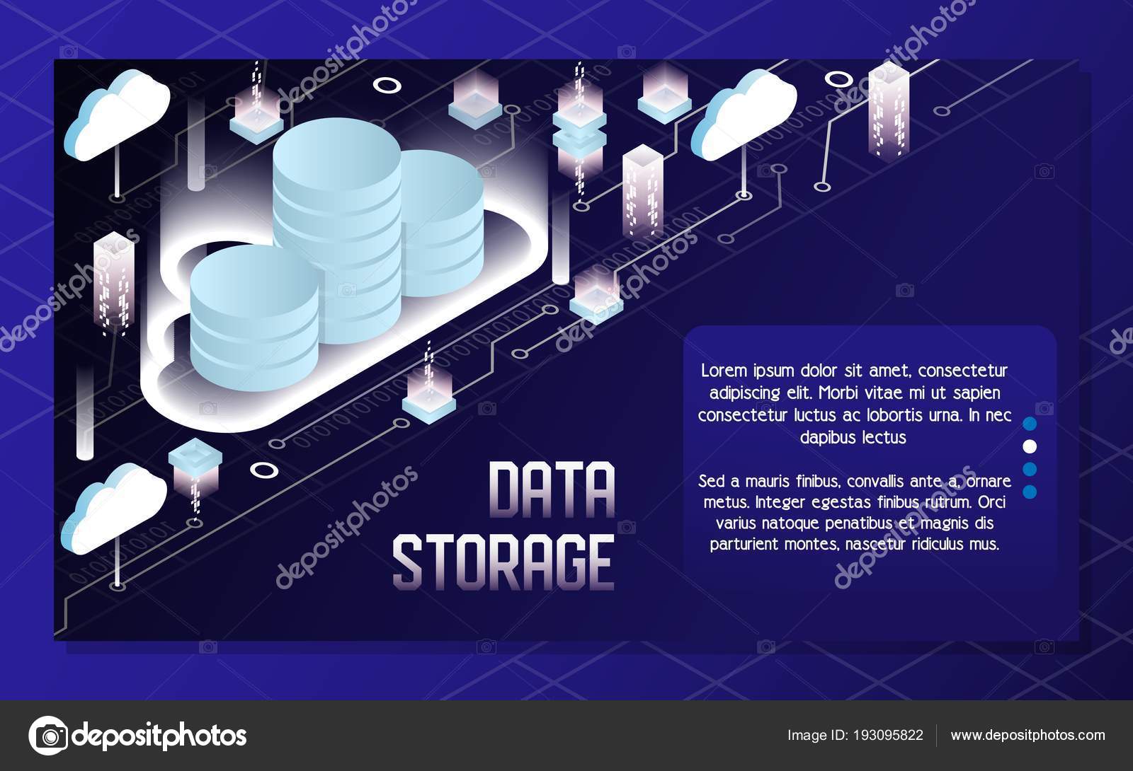 Cloud data storage vector isometric illustration Stock Vector by ©SiberianArt 193095822