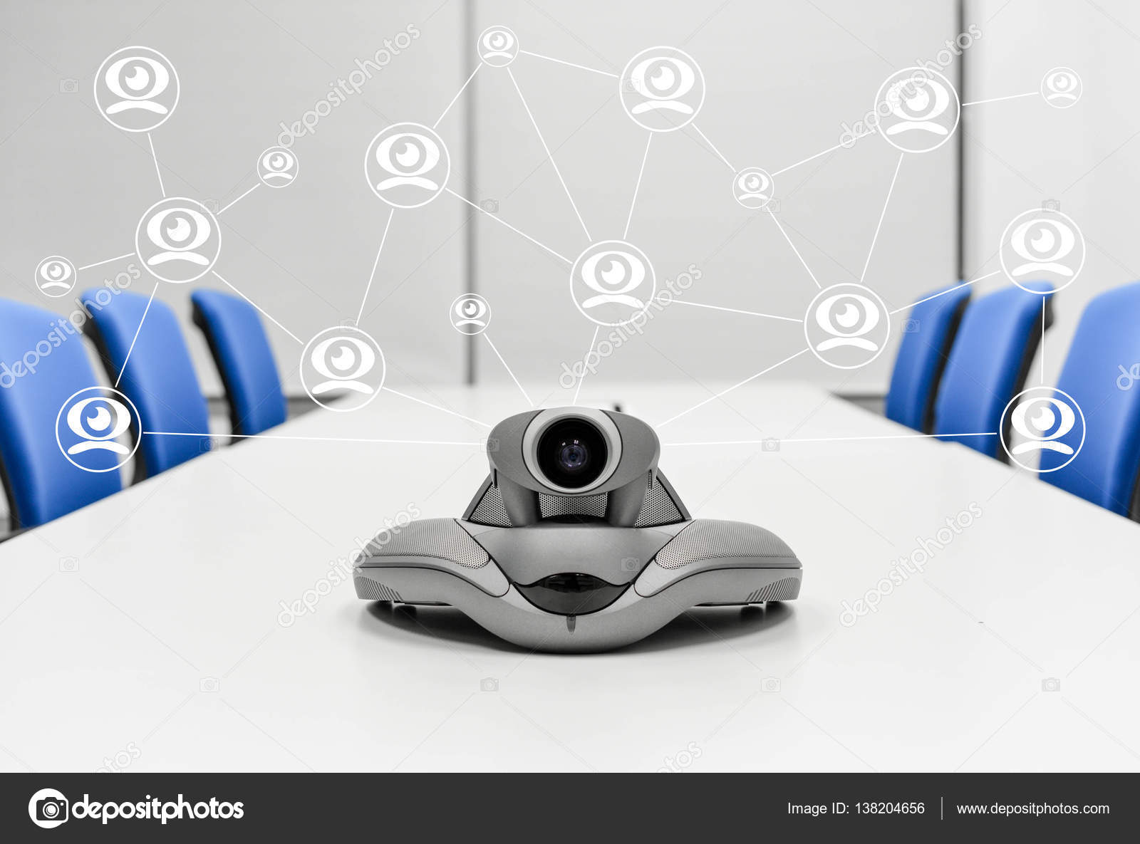 Video Conference Device in the meeting room for teleconference — Stock ...