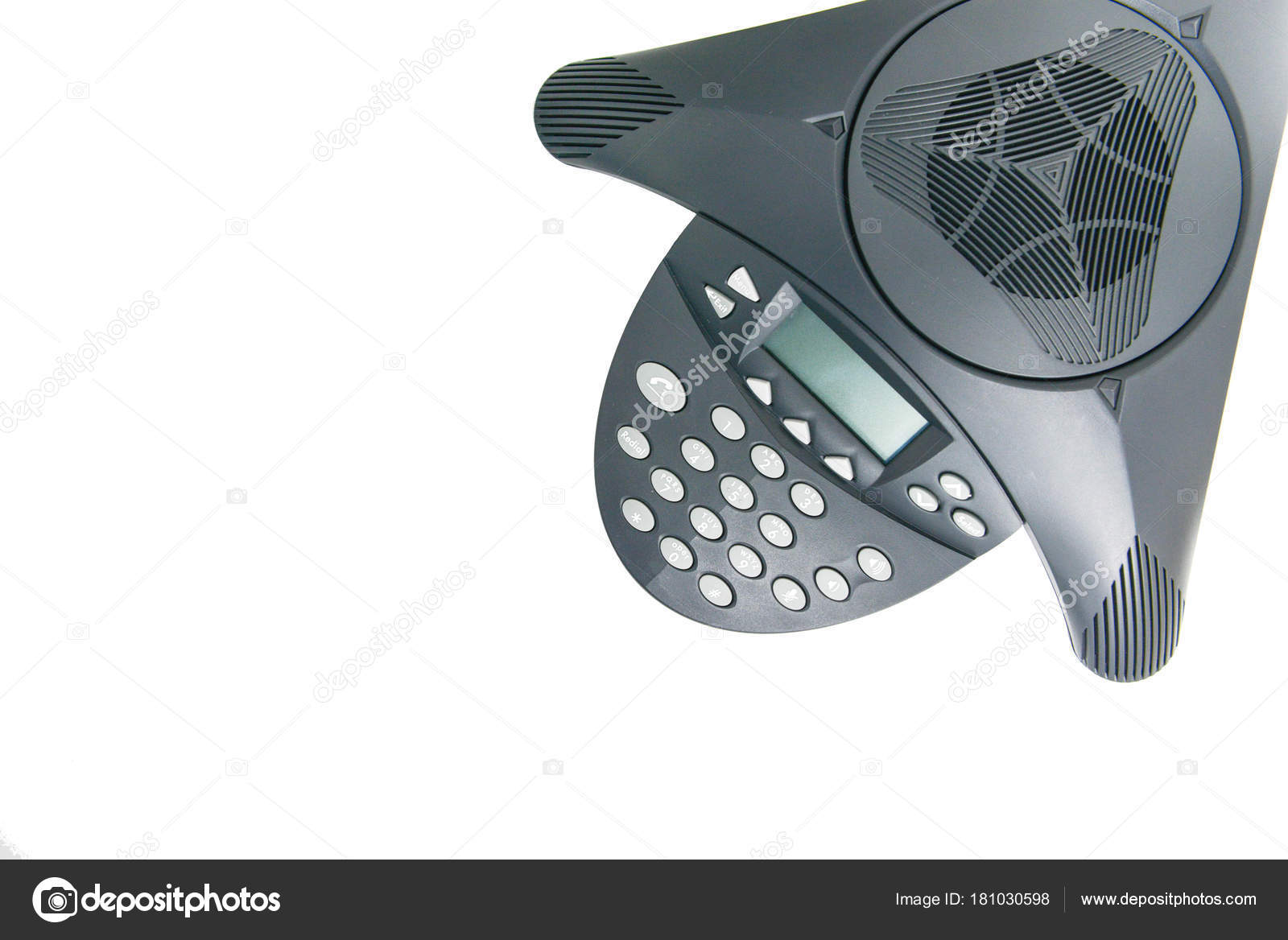 Conference Device Top View Isolated White Screen Stock Photo by ...