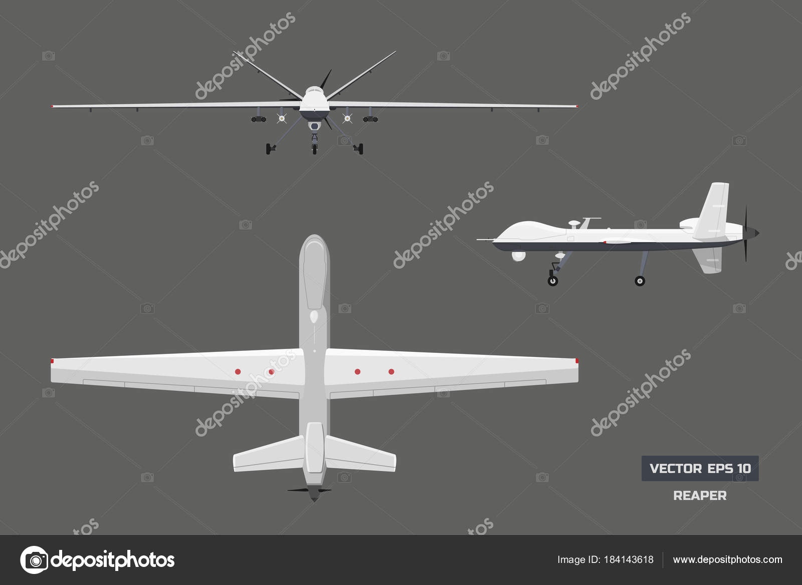 Reaper Drone Drawing