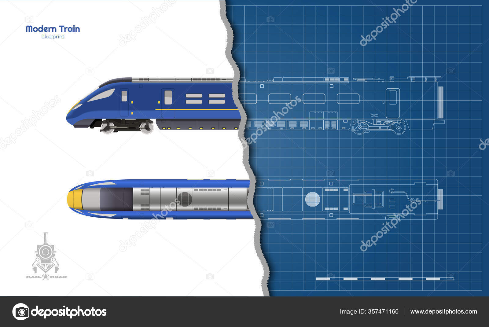 Vista Lateral Do Trem Trem De Carga Closeup Vista De Cima Com Drone