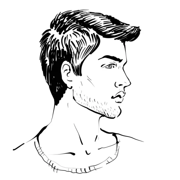 Handsome Man Drawing
