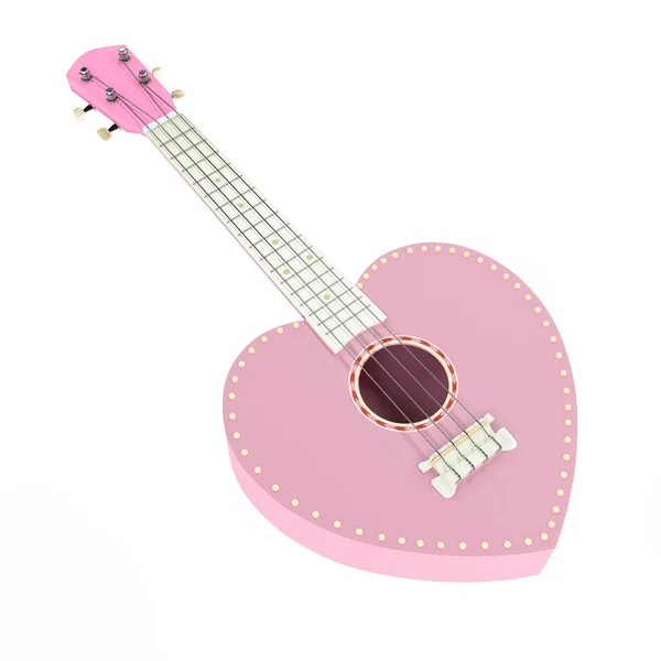 Ukulele sweet pink heart pastel color Stock Photo by ©oatintro 183932862