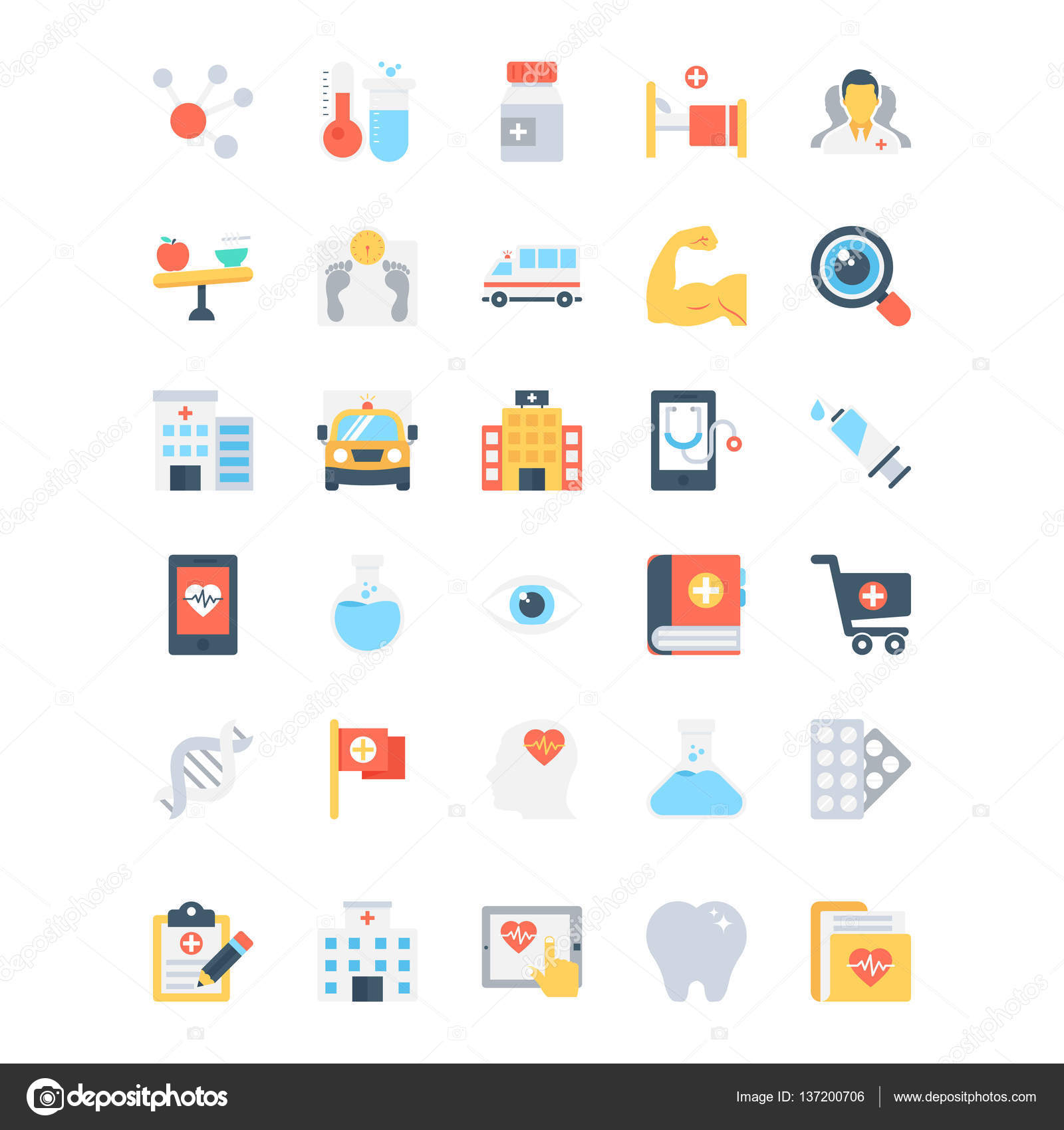 Medical Colored Vector Icons 5 Stock Vector Image by ©vectorsmarket ...