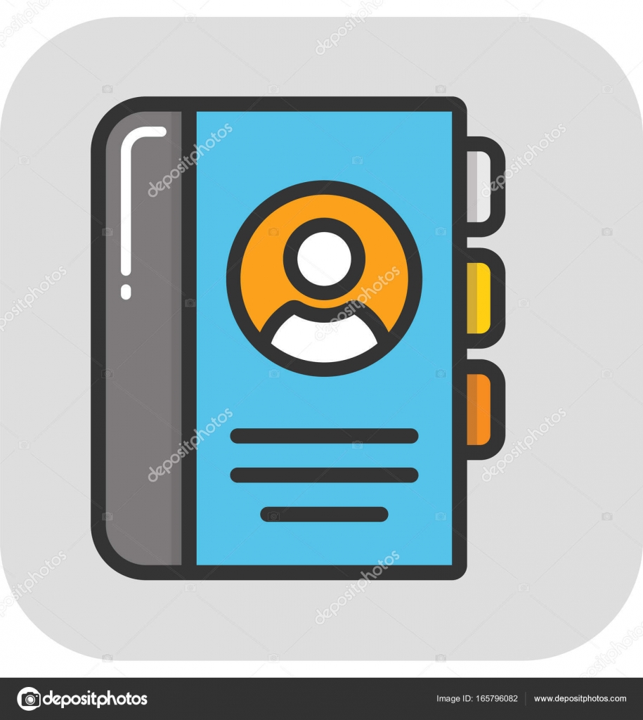 Address Book Vector Icon Stock Vector by ©vectorsmarket 165796082