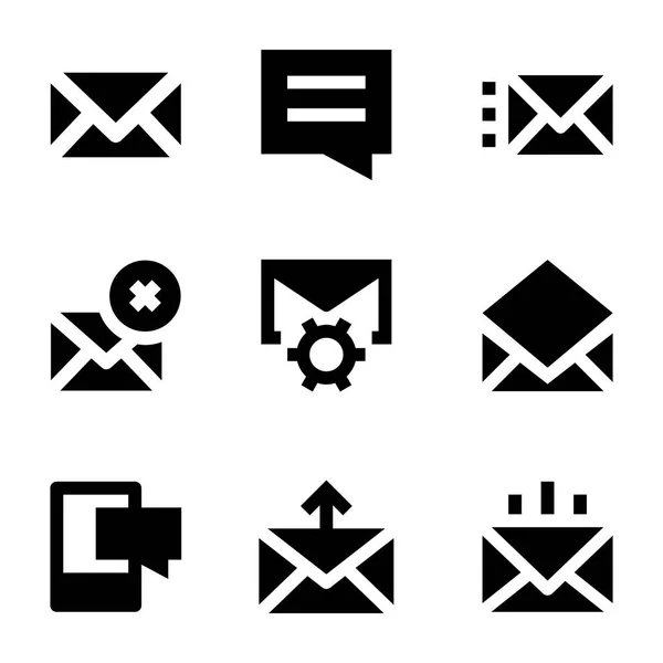 Email, Mail, Message, Letter Vector Icons 2 — Stock Vector ...