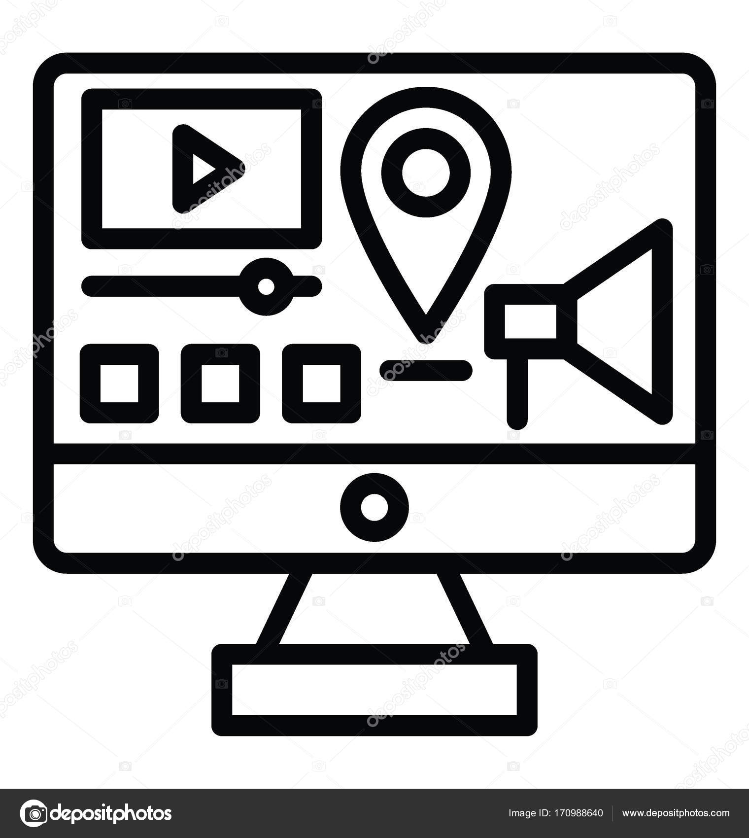 Video Content Vector Icon — Stock Vector © vectorsmarket #170988640