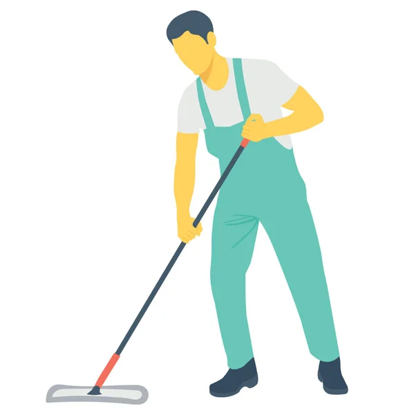 Janitor Color Vector Icon — Stock Vector © vectorsmarket #171866072